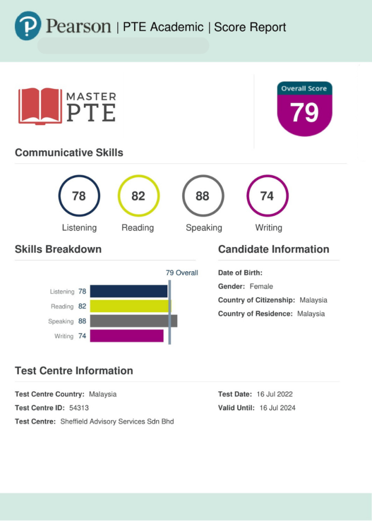 Master PTE Student s Achievement Master PTE Master PTE Student s Achievement Master PTE